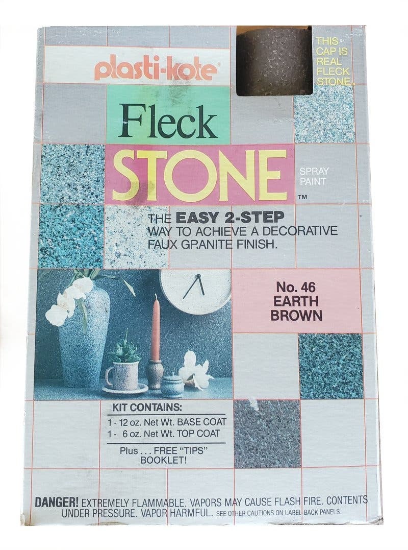 Plasti-kote Fleck Stone Spray Paint earth Brown, 2-step Faux Granite ...