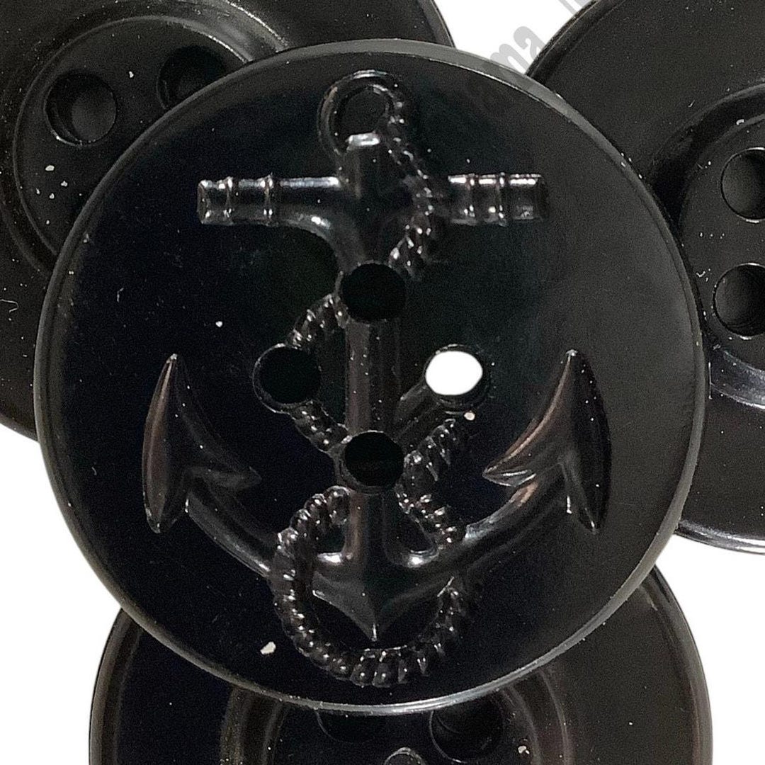 4-PK , 1-1/4" 4-hole, U.S. Navy Coat Buttons for Peacoat, Trench Coat ...