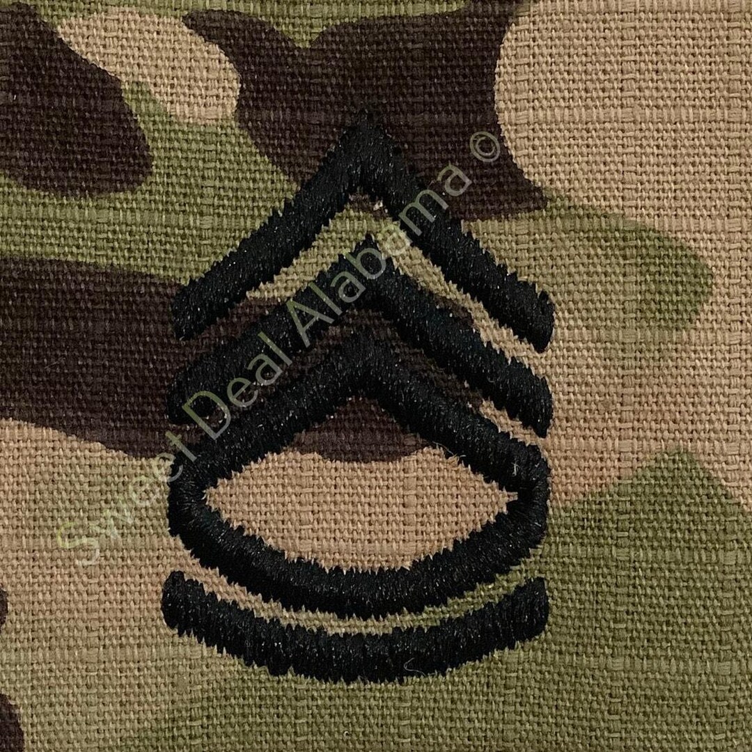 Embroidered Sergeant First Class OCP Sew-on Rank Insignia, Multi-camo ...