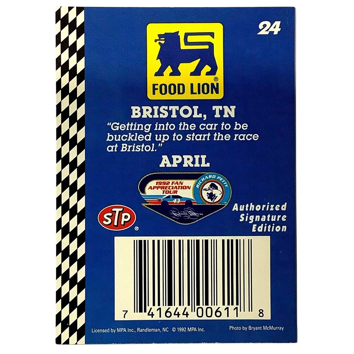 1992 Richard Petty Fan Appreciation, Bristol, TN in April, Food Lion ...