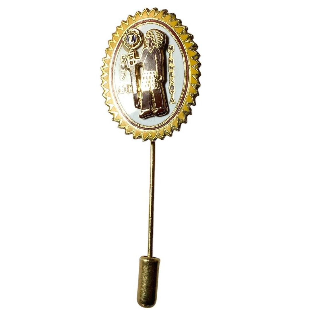 1982 Lions Club International, Indian Chief Lapel Broach Stick Pin, 5M7 ...