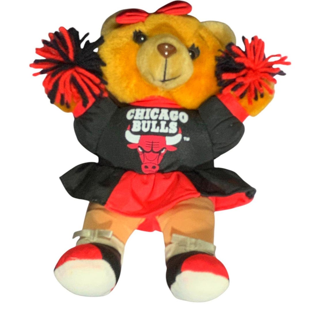 1994 Chicago Bulls Cheerleader Stuffed Plush Bear 11"h X 8"w X 3"d ...