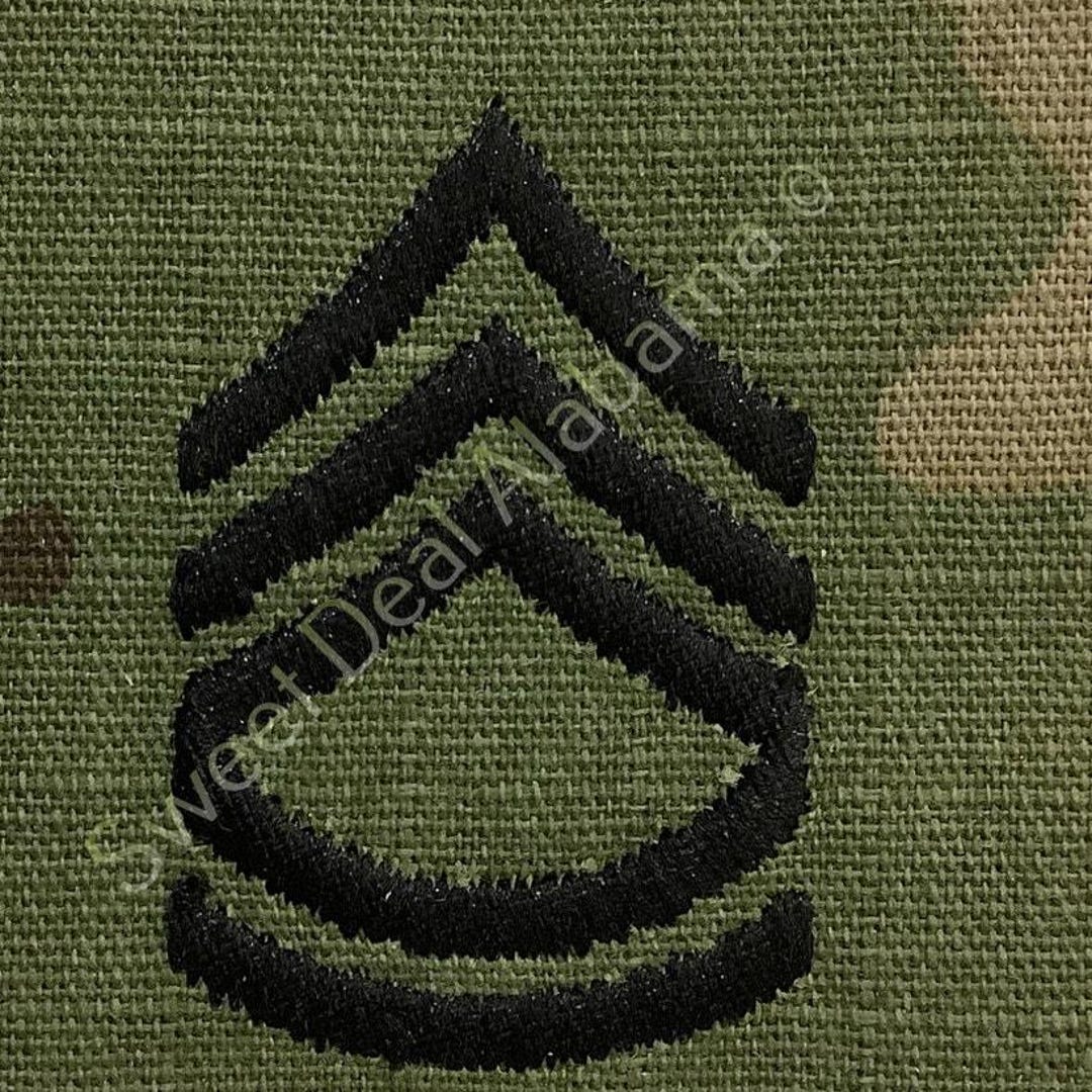 Embroidered Sergeant First Class OCP Sew-on Rank Insignia, Multi-camo ...