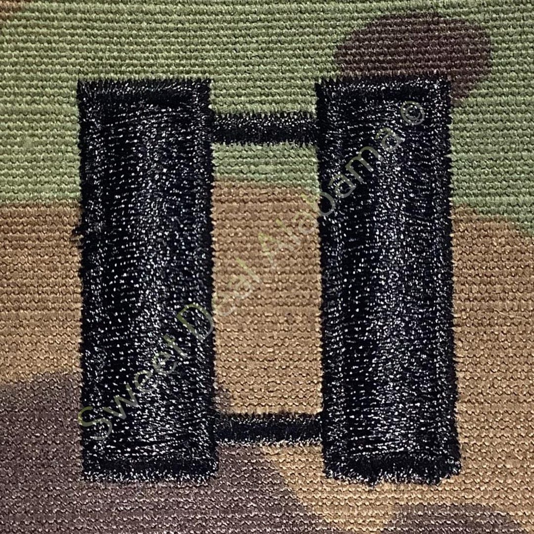 U.S. Army Captain O-3 OCP Rank Insignia, Multi-camo, 2x2, Hook-n-loop ...