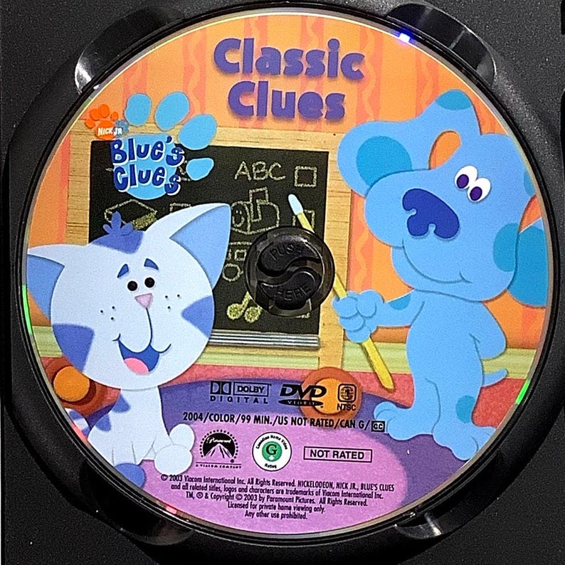 Blue's Clues Classic Clues 2004 99 Minutes of Children's Entertainment ...