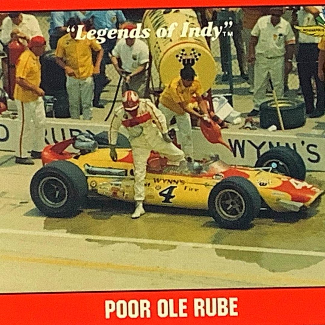 1969 Lloyd Ruby, Poor Ole Rube at Indy 500, 1992 Legends of Indy, Card ...