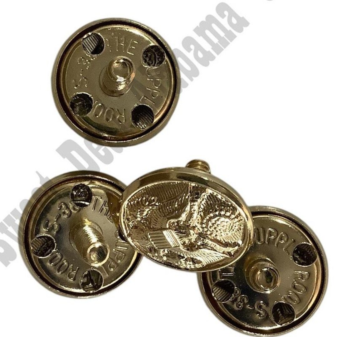 4-PK Brass Screw-on Buttons W/ Eagle Seal, No Backs, 5/8"d, the Supply ...