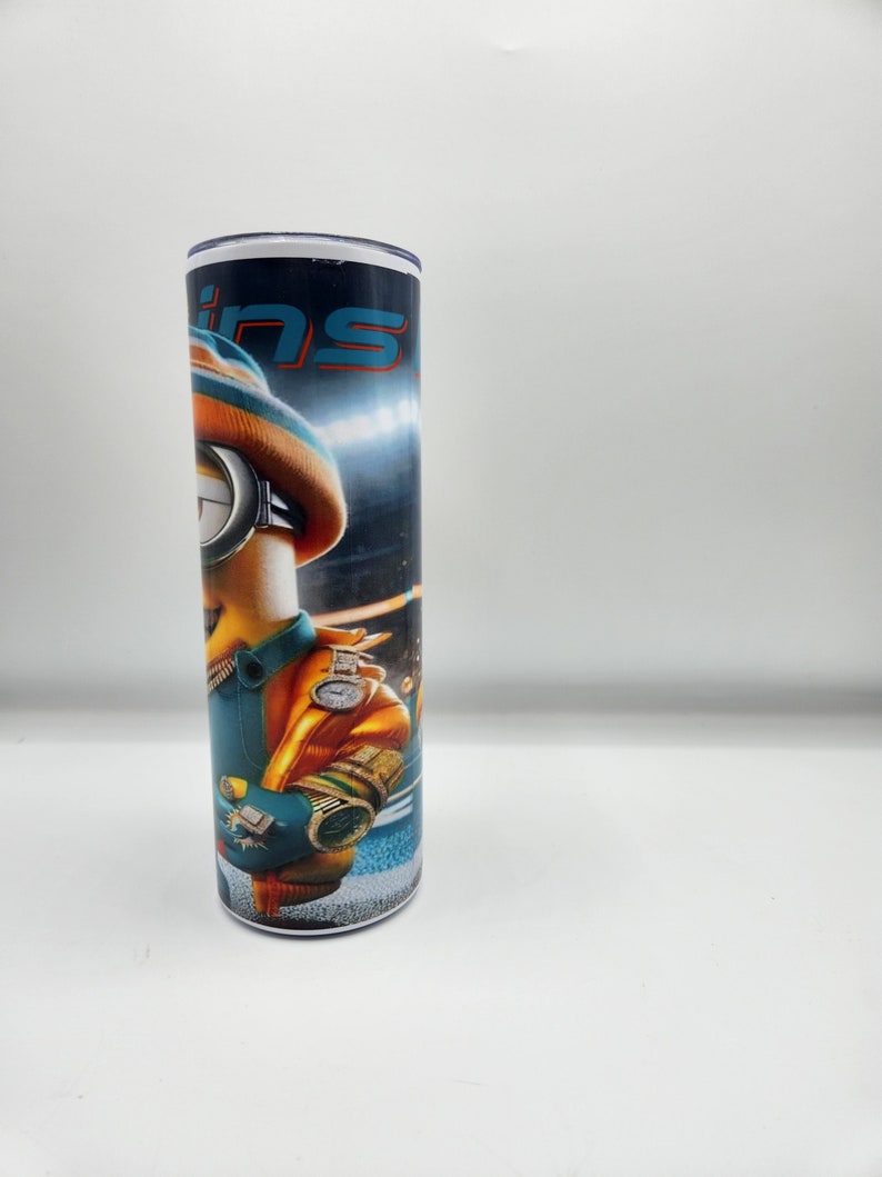 Miami Dolphins Minions Character Custom Made 20oz Tumbler - Etsy