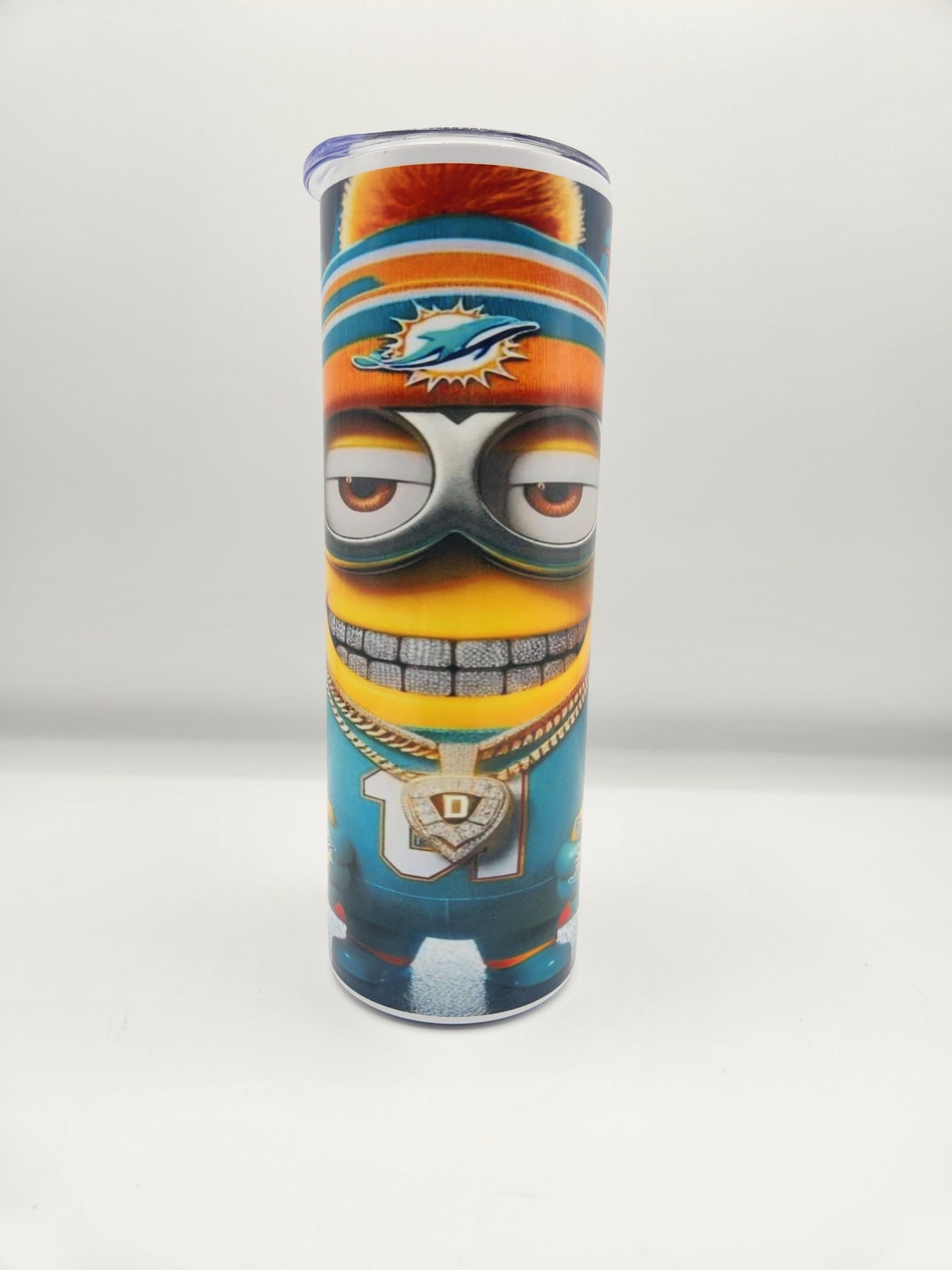 Miami Dolphins Minions Character Custom Made 20oz Tumbler - Etsy