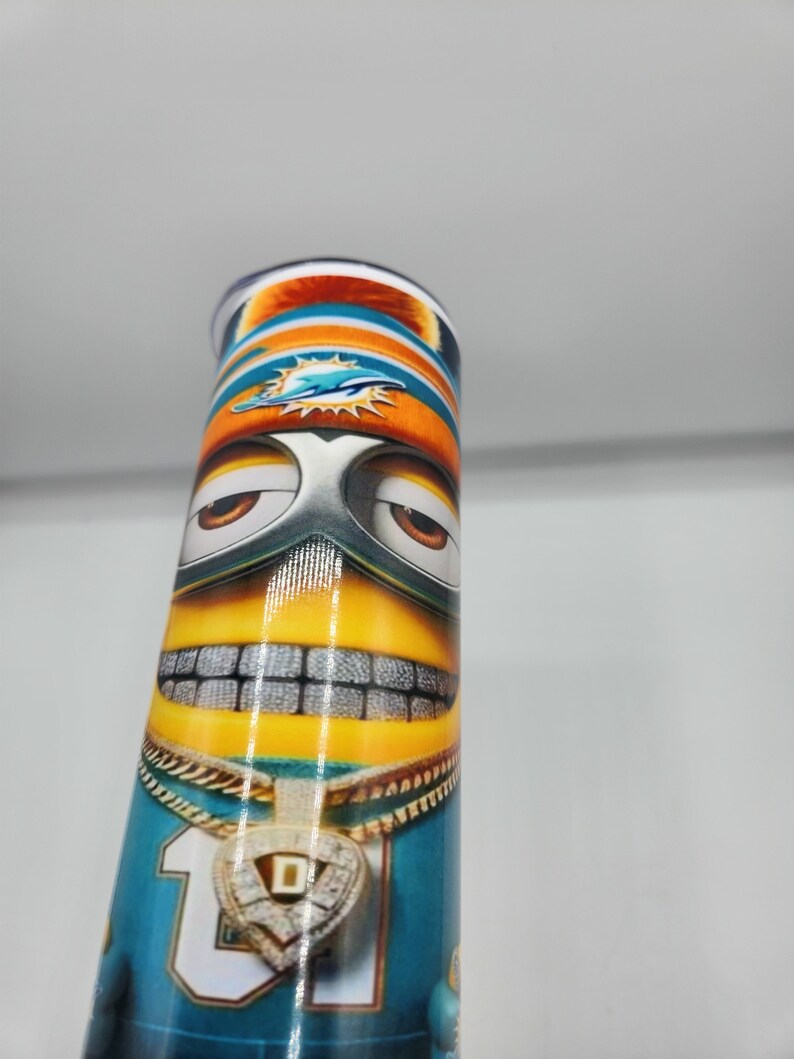 Miami Dolphins Minions Character Custom Made 20oz Tumbler - Etsy