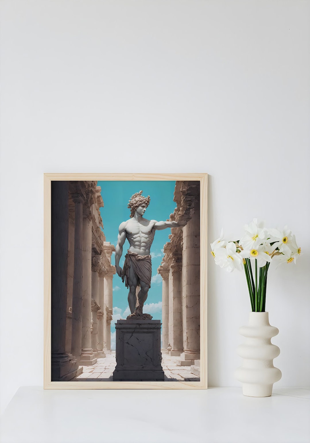 Greek Gods Marble Statue 3 Digital Art Print Portrait Wall Art ...