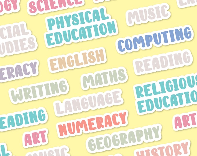 Customisable School Notebook Subject Labels Back to School Organisation ...