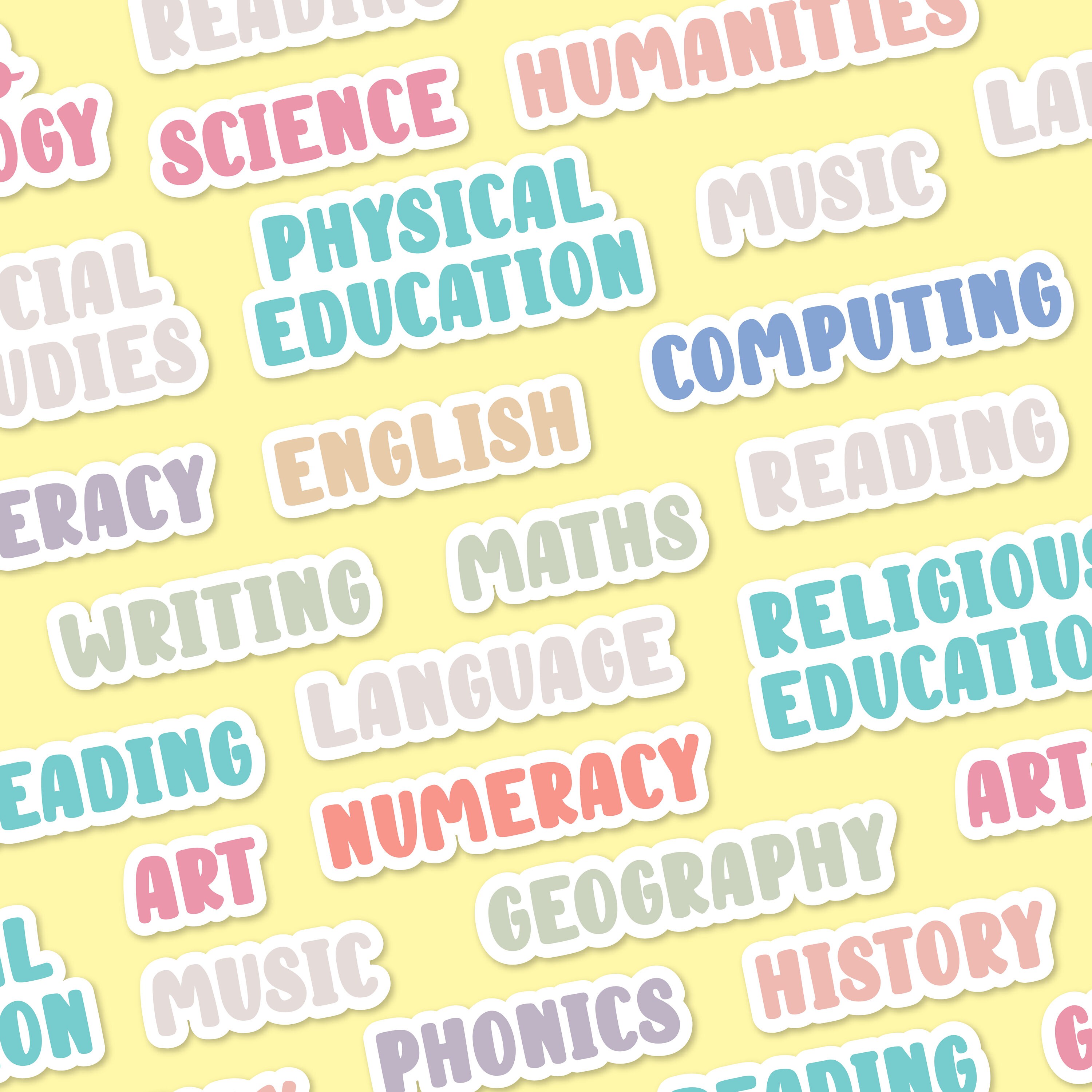 15 School Subject Labels, Folder Labels, Binder Label-back to School ...