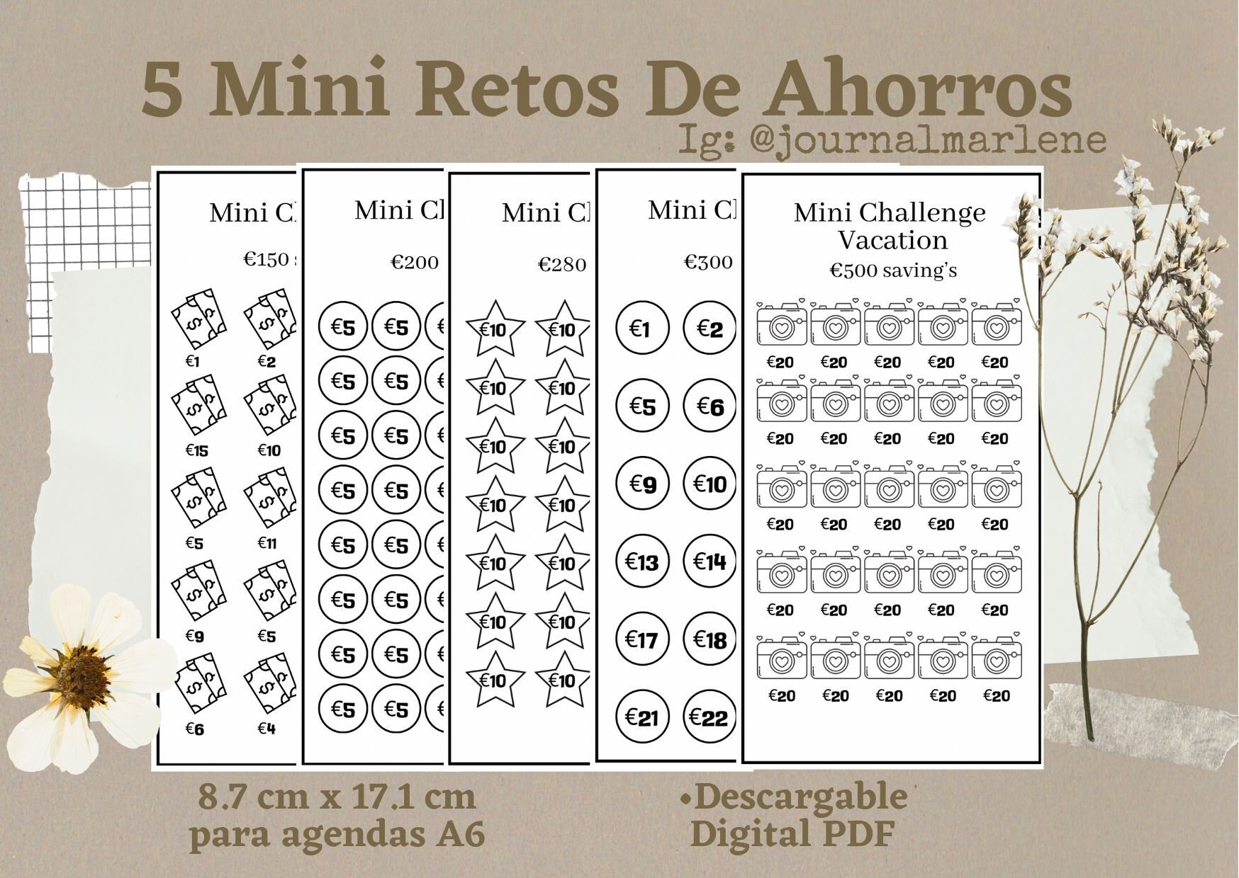 5 Minis Retos de Ahorros, Desafíos de ahorros , Objetivo de Ahorro ... 5 Minis Retos de Ahorros, Desafíos de ahorros , Objetivo de Ahorro ...