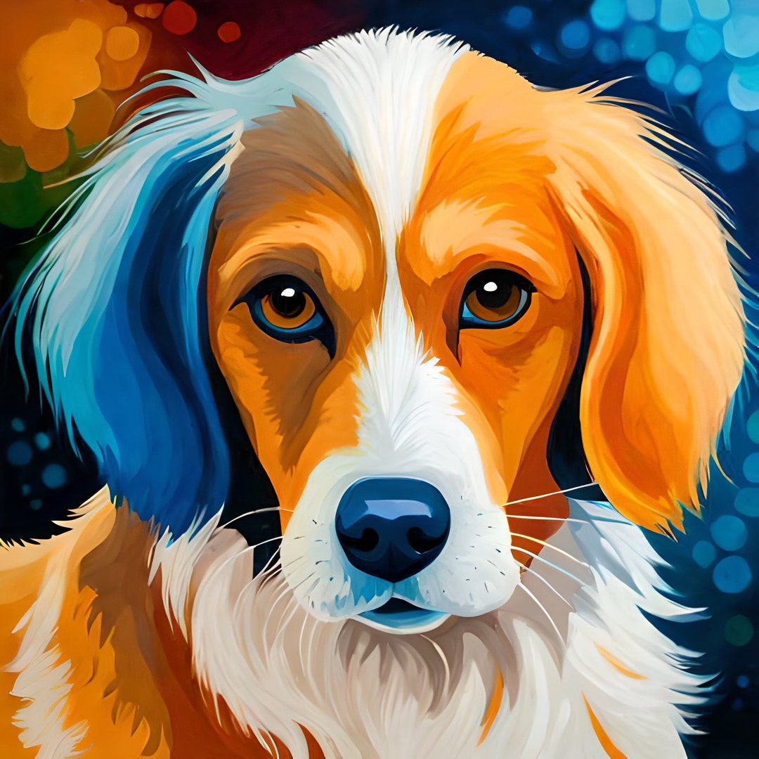 Abstracted Dog Breeds: Digital Downloads of Oil Paintings for - Etsy