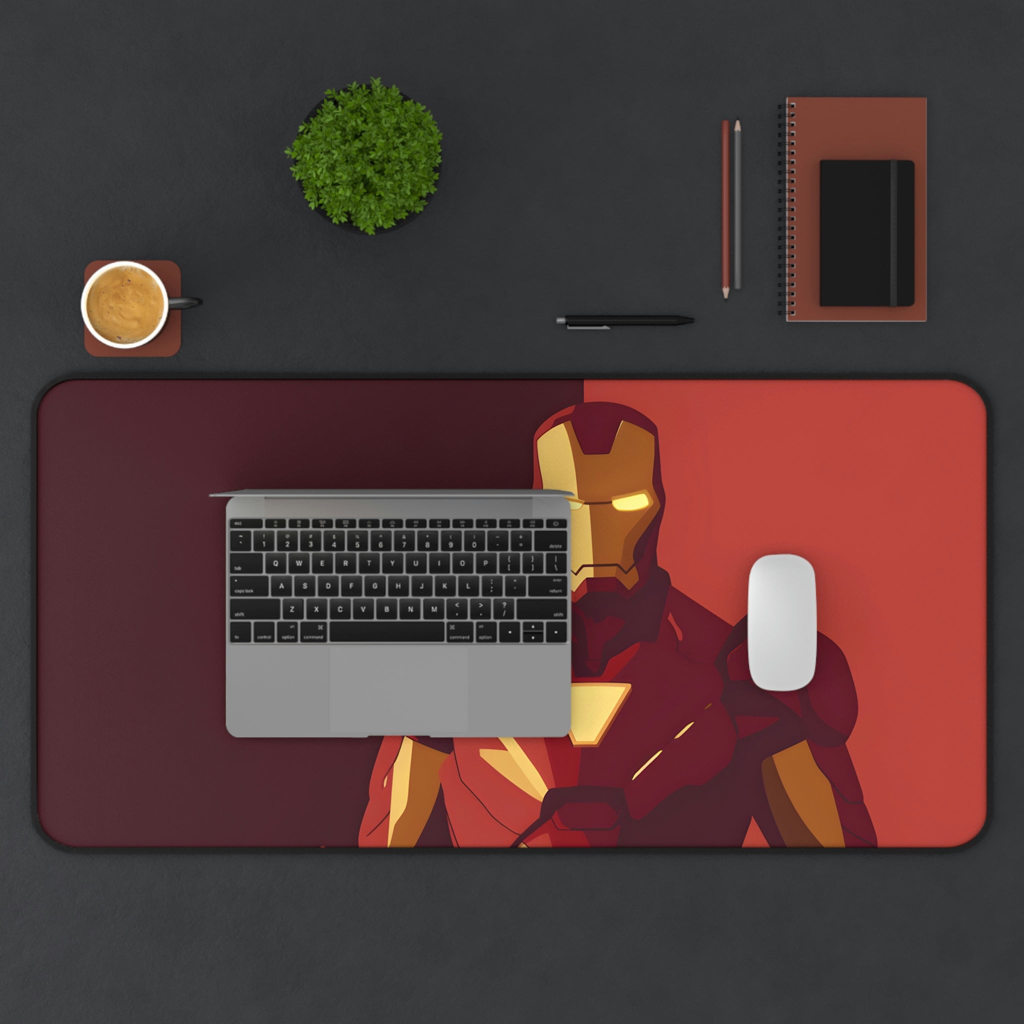 Minimalist Iron Man Desk Mat - Etsy