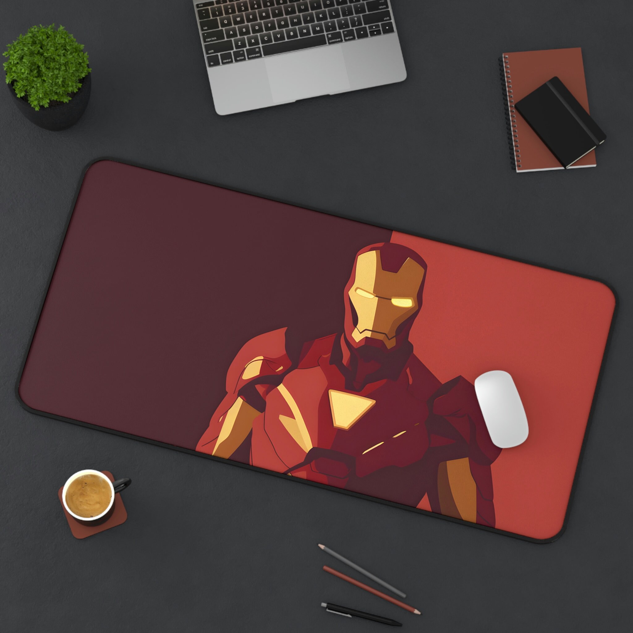 Minimalist Iron Man Desk Mat - Etsy