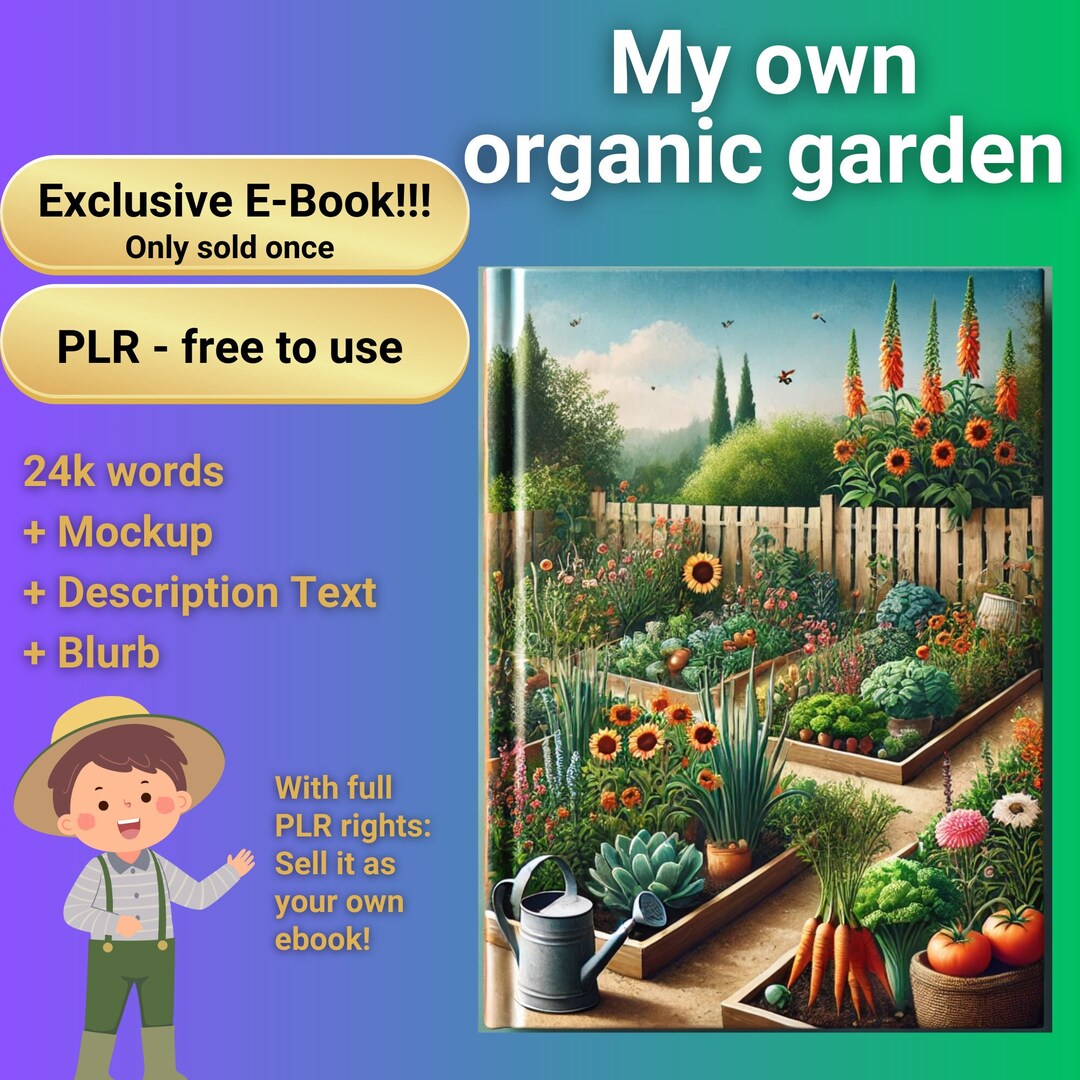 My Own Organic Garden 24k Words PLR Book | Exclusive E-book | Plr ...