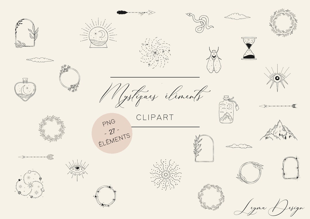 Mystical Elements PNG Instant Download Clipart - Etsy