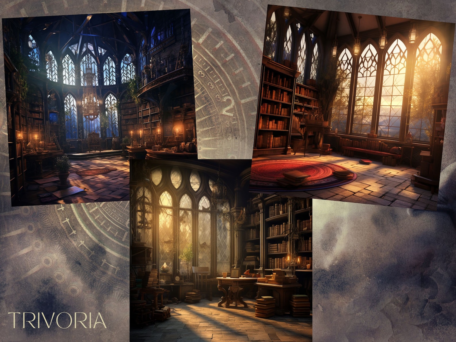 Wizard Academy Digital Paper Collection: Magic School, Wizard Classroom ...