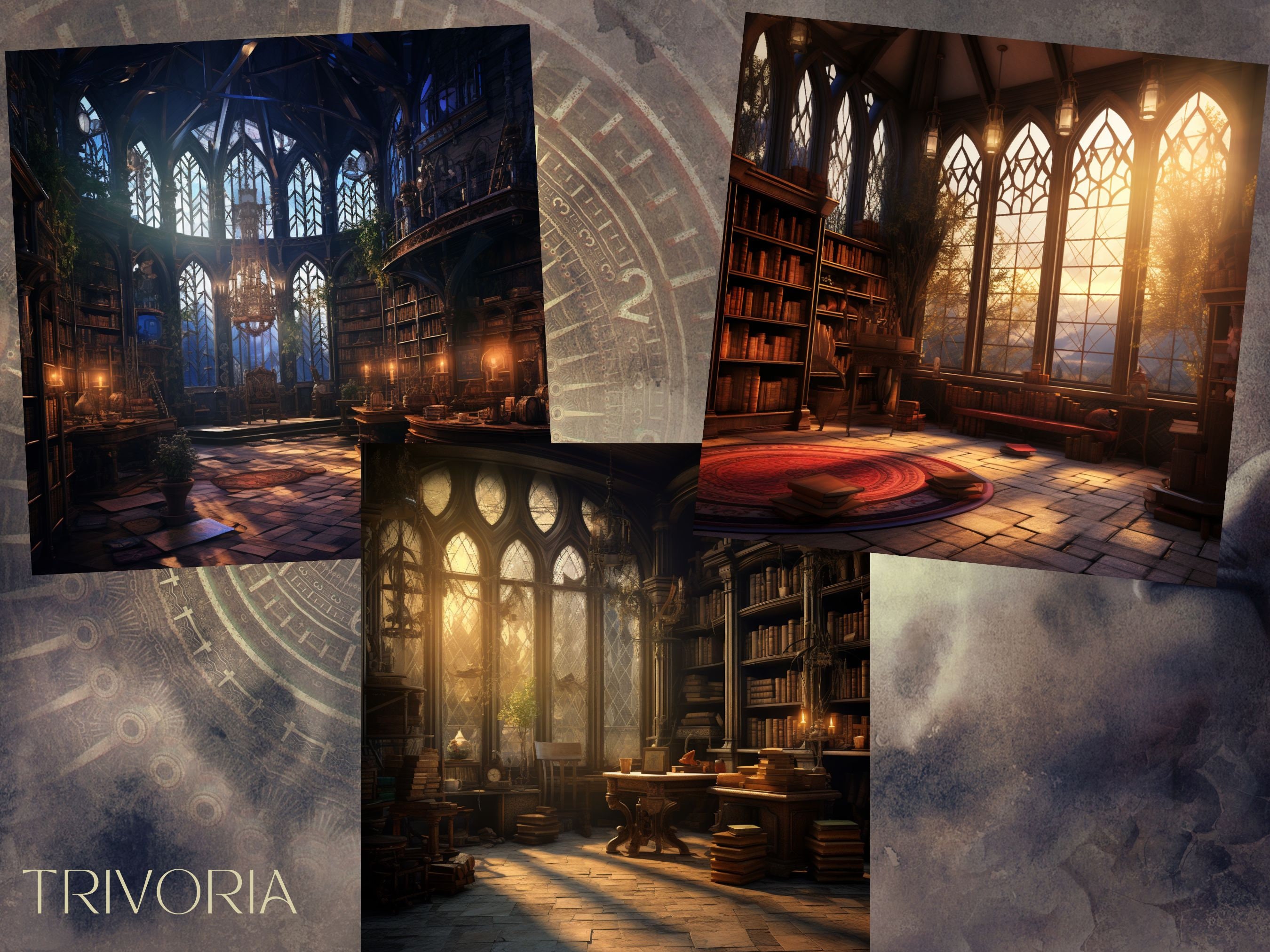 Wizard Academy Digital Paper Collection: Magic School, Wizard Classroom ...