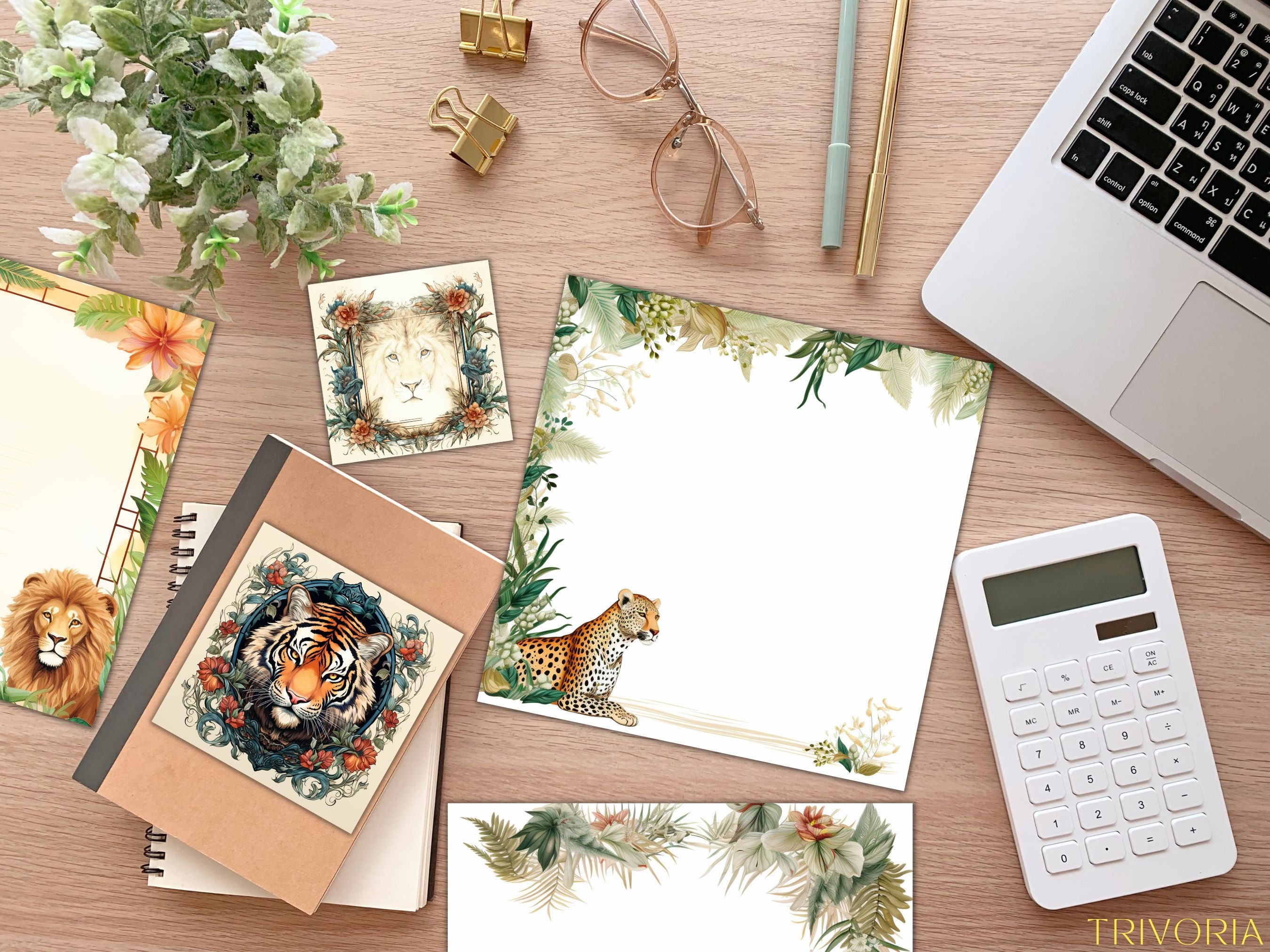 Safari Animals Digital Papers: African Wildlife Jungle Safari - Etsy