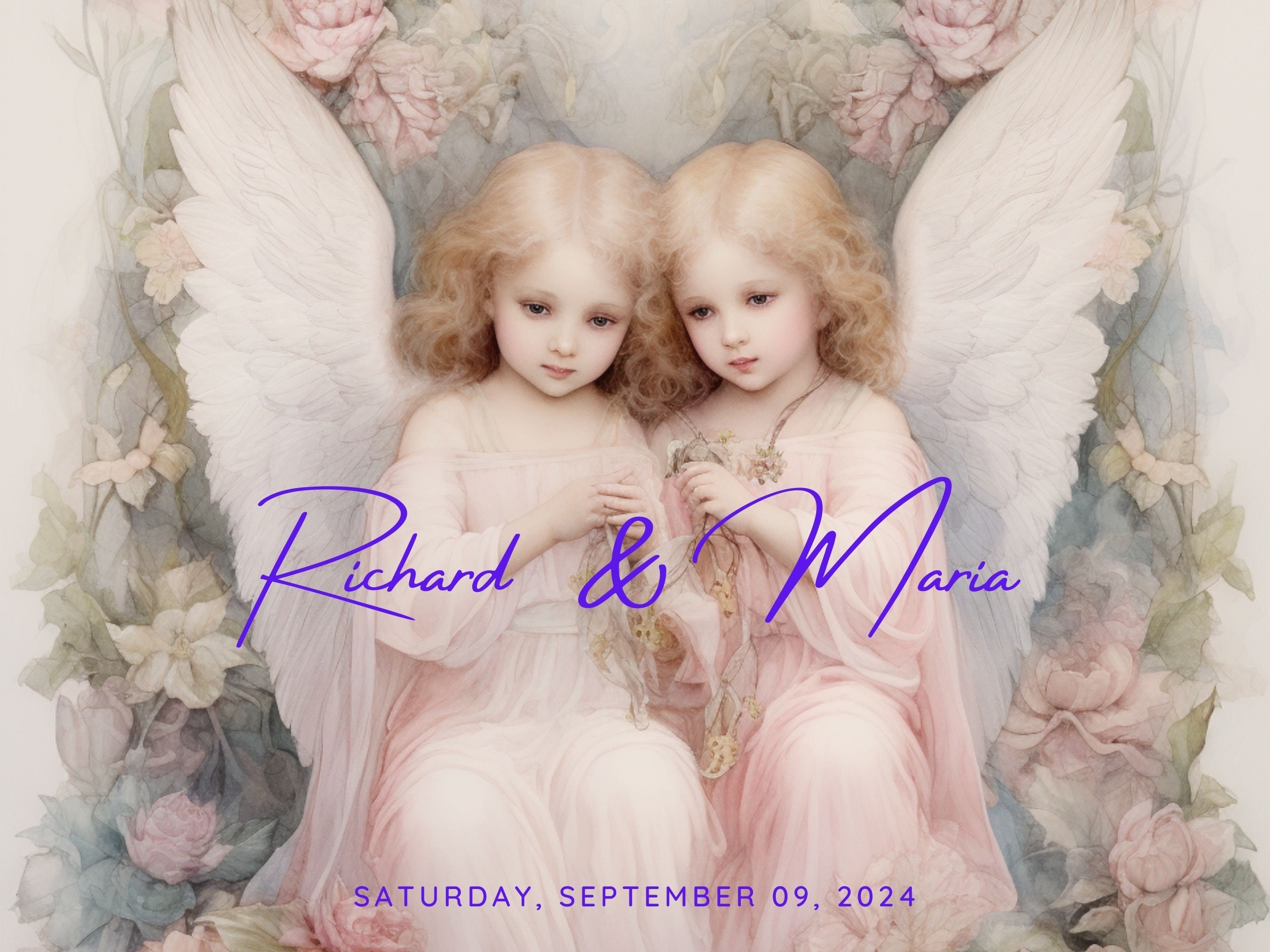 Papeles digitales de ángel barroco victoriano Paquetes de imágenes ...