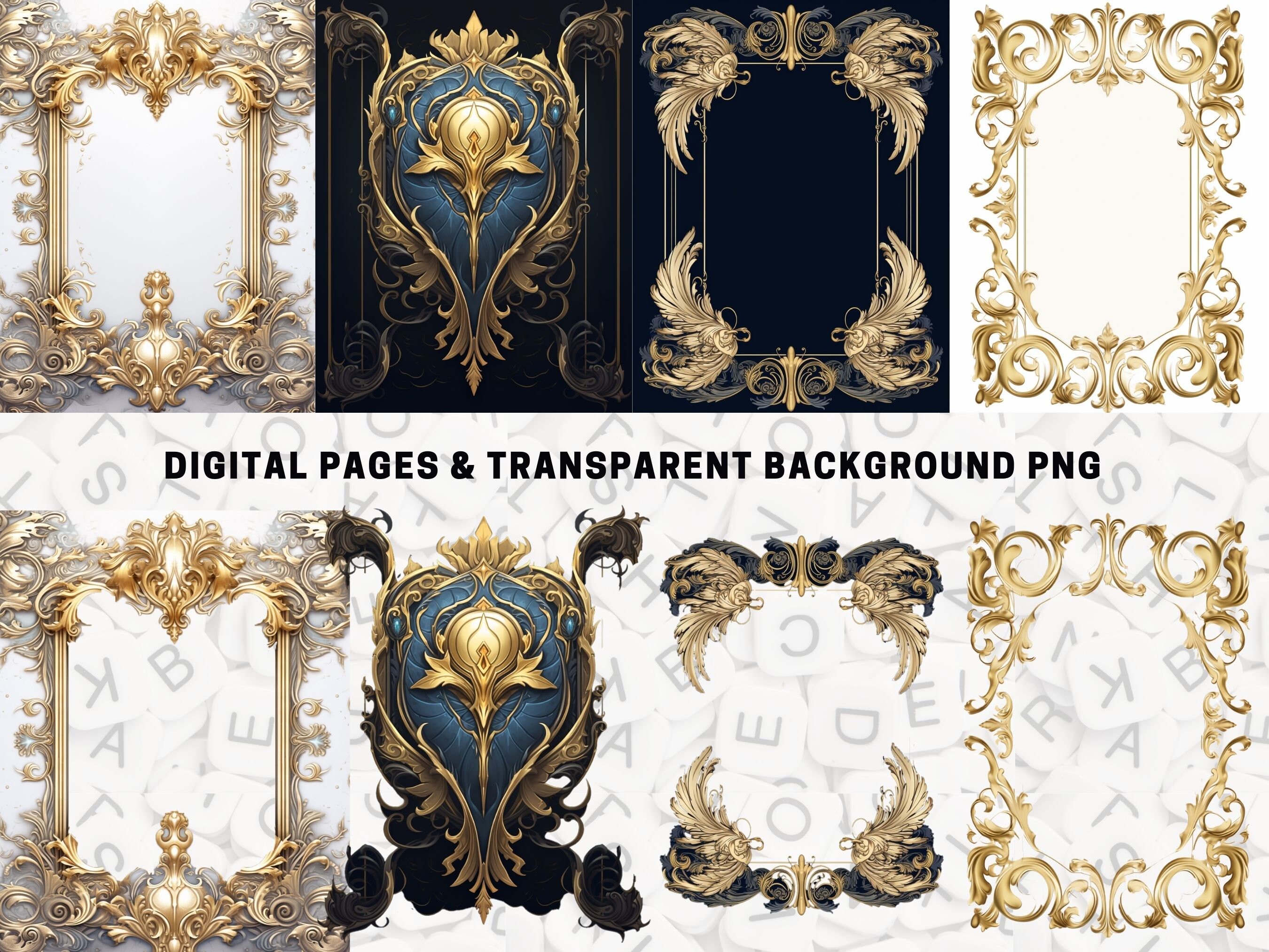 Gold Ornate Frame, Antique & Vintage Frame PNG, Greco-roman Myth ...