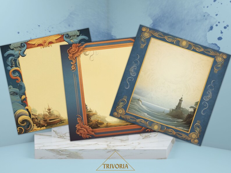 Vintage Medieval Illuminated Border Papers: Art Nouveau, Renaissance ...