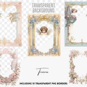 Victorian Baroque Angel Digital Papers Angelic Clipart Packs With ...
