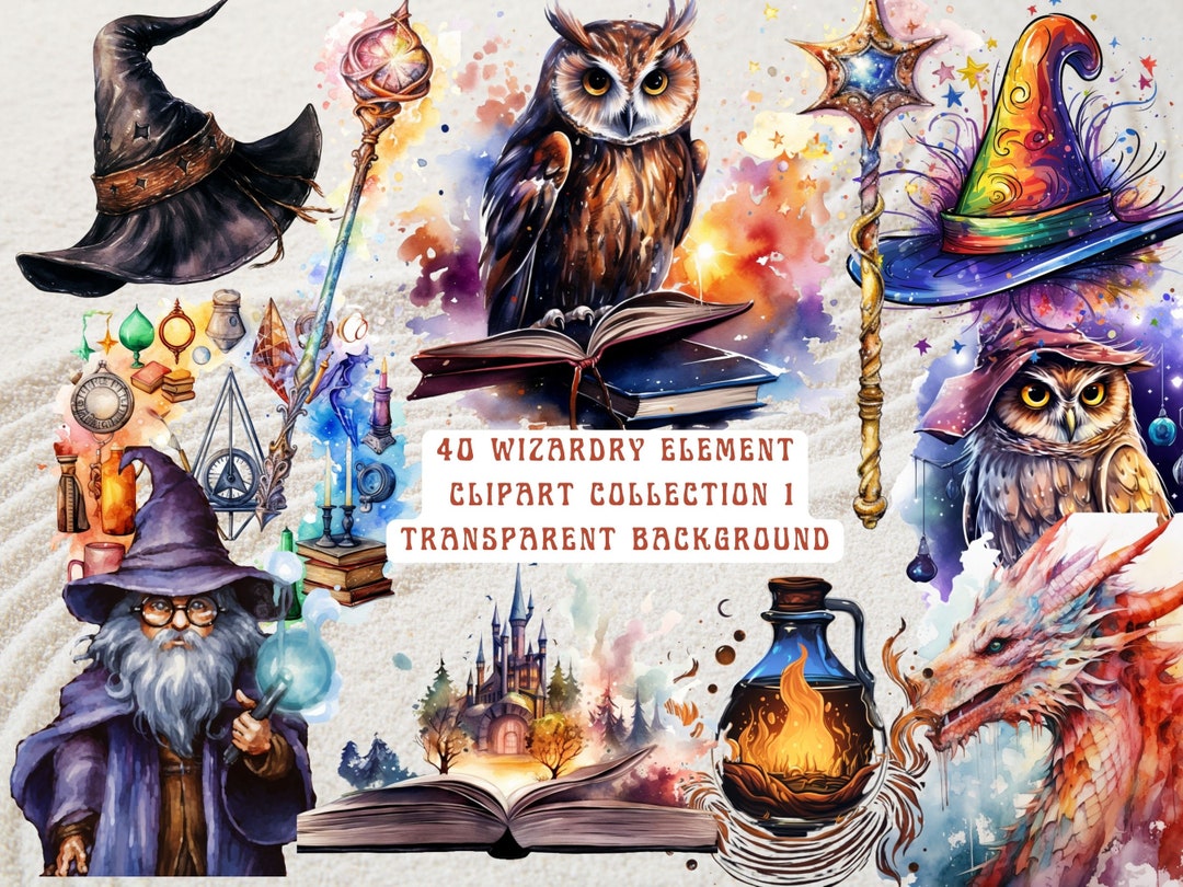 Wizard School PNG Clipart Collection: Witch Wizard PNG, Wands Potions ...