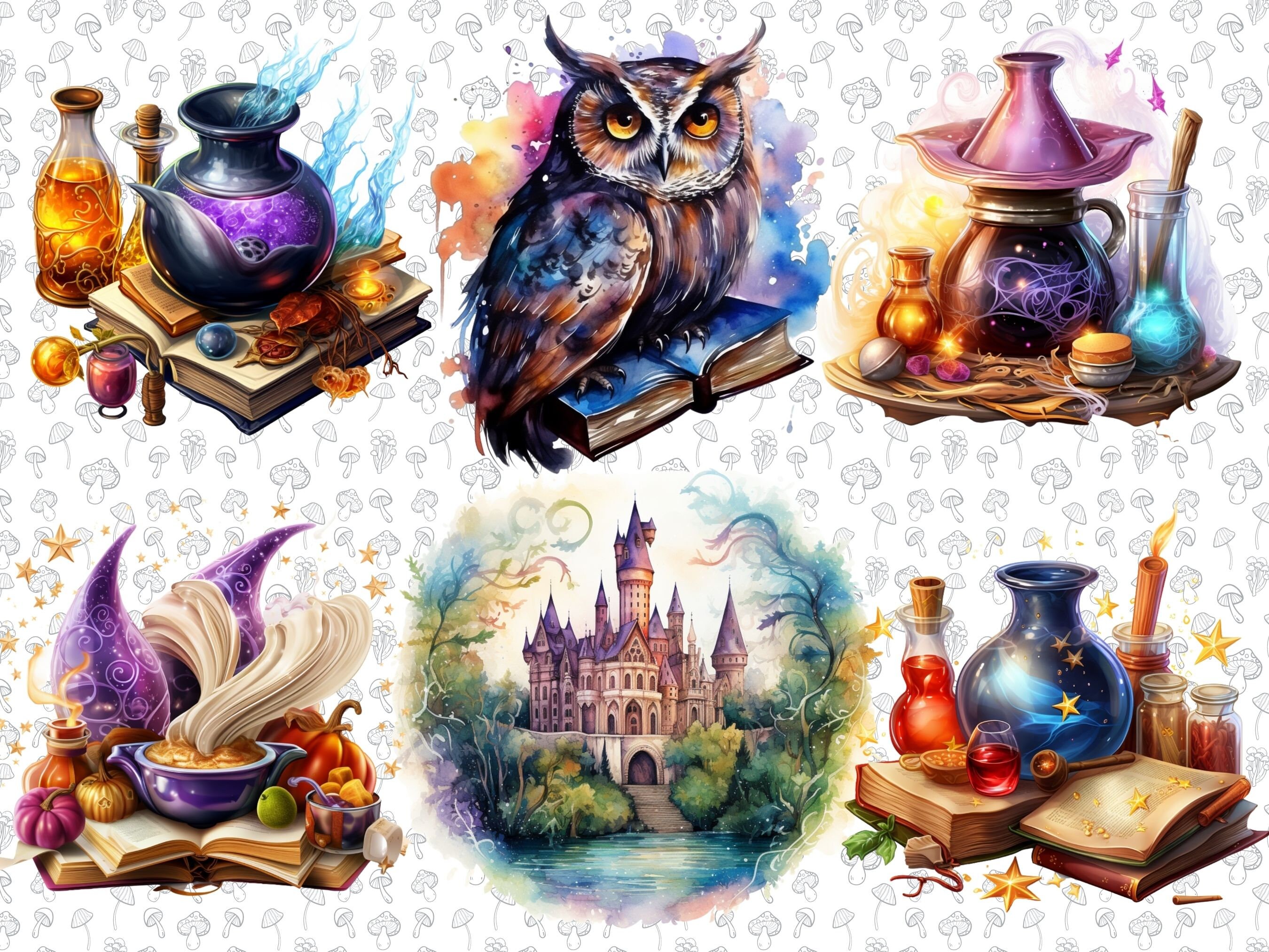 Wizard School PNG Clipart Collection: Witch Wizard PNG, Wands Potions ...