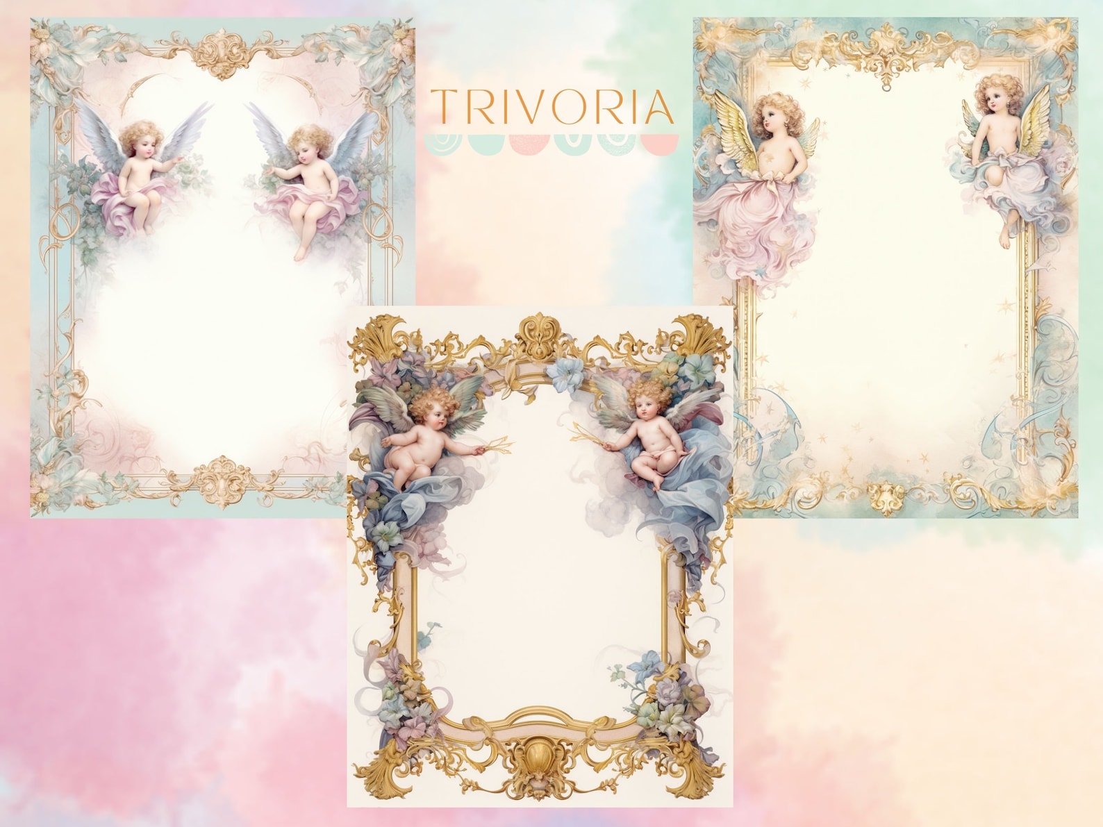 Victorian and Baroque Angels: Medieval Clipart, Church & Fairy ...
