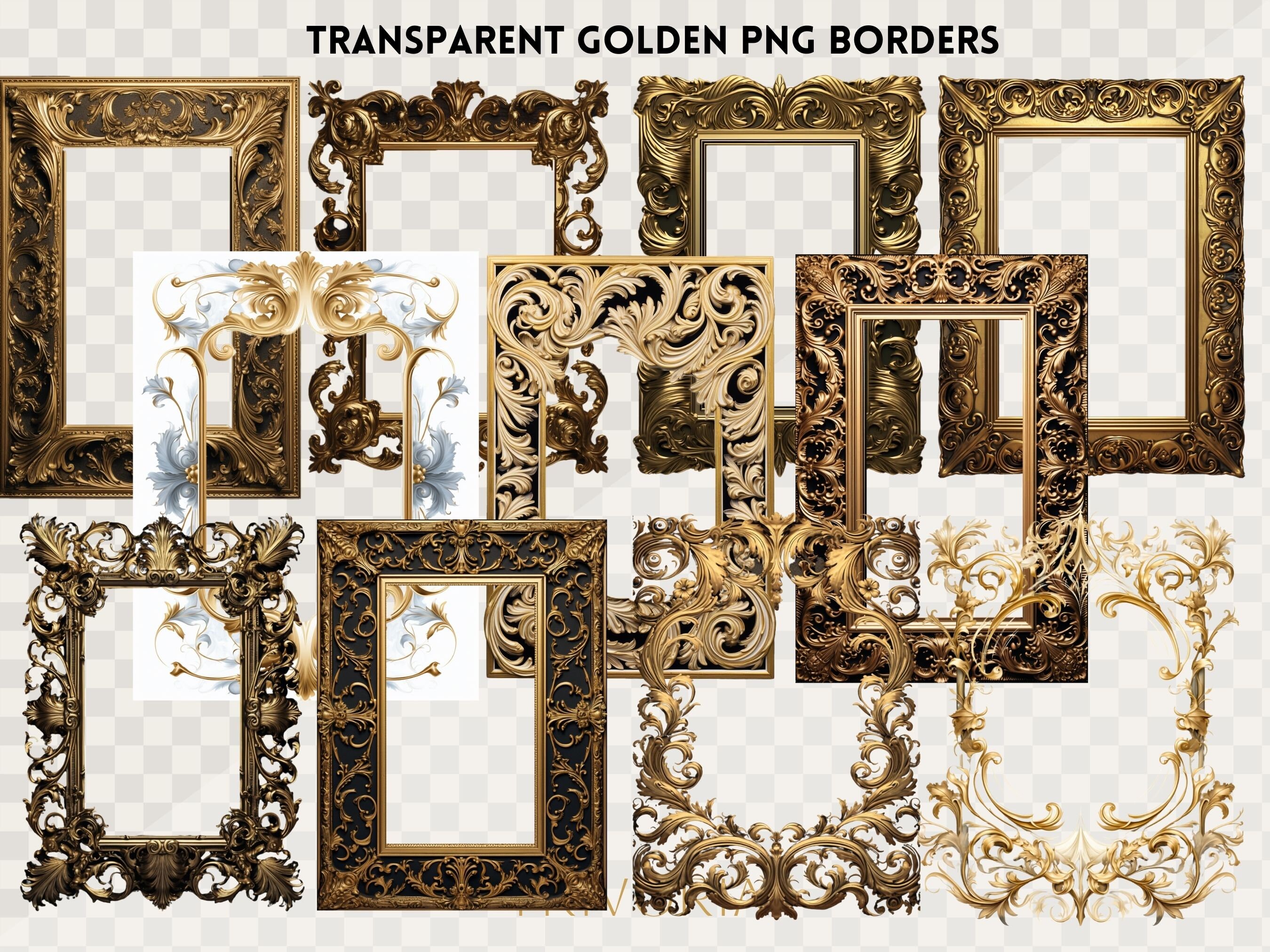 Mega Bundle Vintage Roman Frames Greco-roman Mythology Avian Gold ...