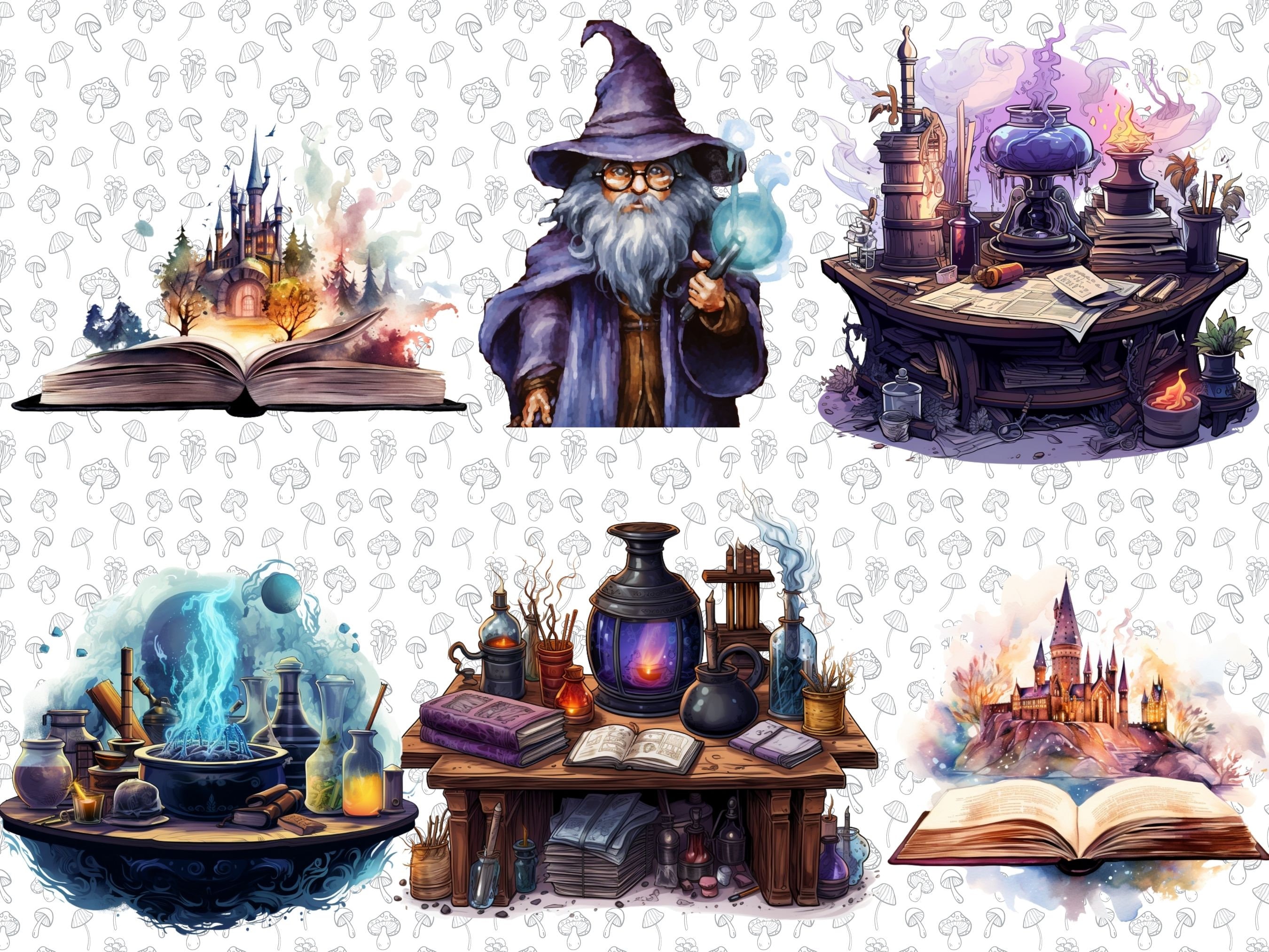 Wizard School PNG Clipart Collection: Witch Wizard PNG, Wands Potions ...