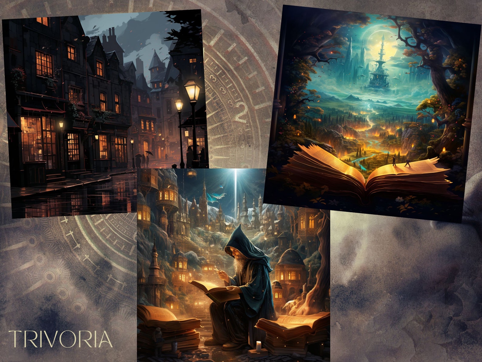 Wizard Academy Digital Paper Collection: Magic School, Wizard Classroom ...