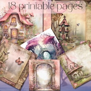 Enchanted Forest Fairy Junk Journal Kit, Magic DIY Pages With ...