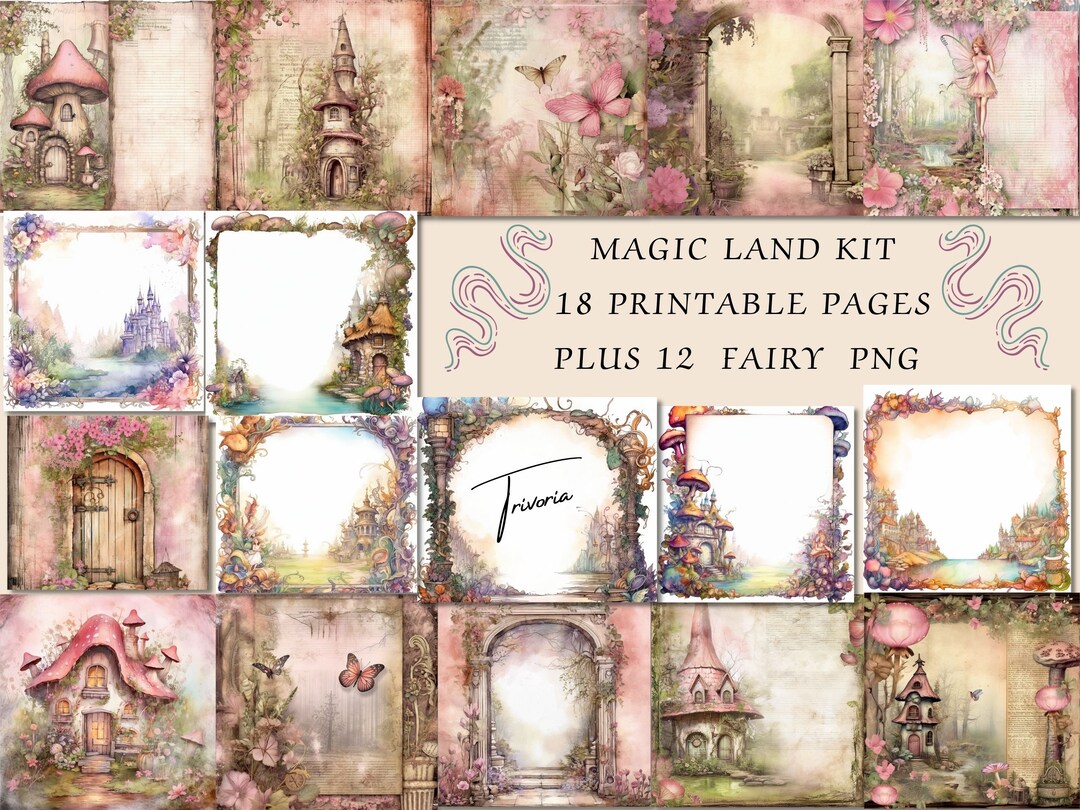 Enchanted Forest Fairy Junk Journal Kit, Magic DIY Pages With ...