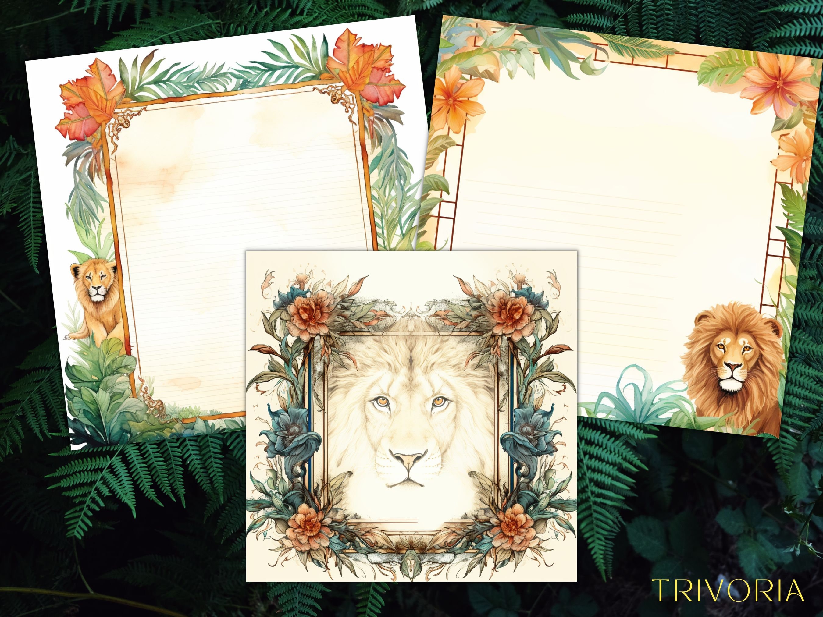 Safari Animals Digital Papers: African Wildlife Jungle Safari - Etsy