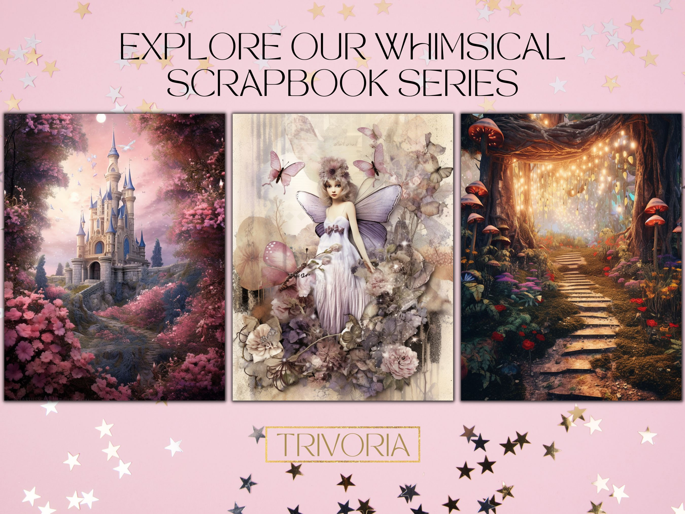 Whimsical Woods Fairy Forest Papers: Fairytale Background, Fantasy ...