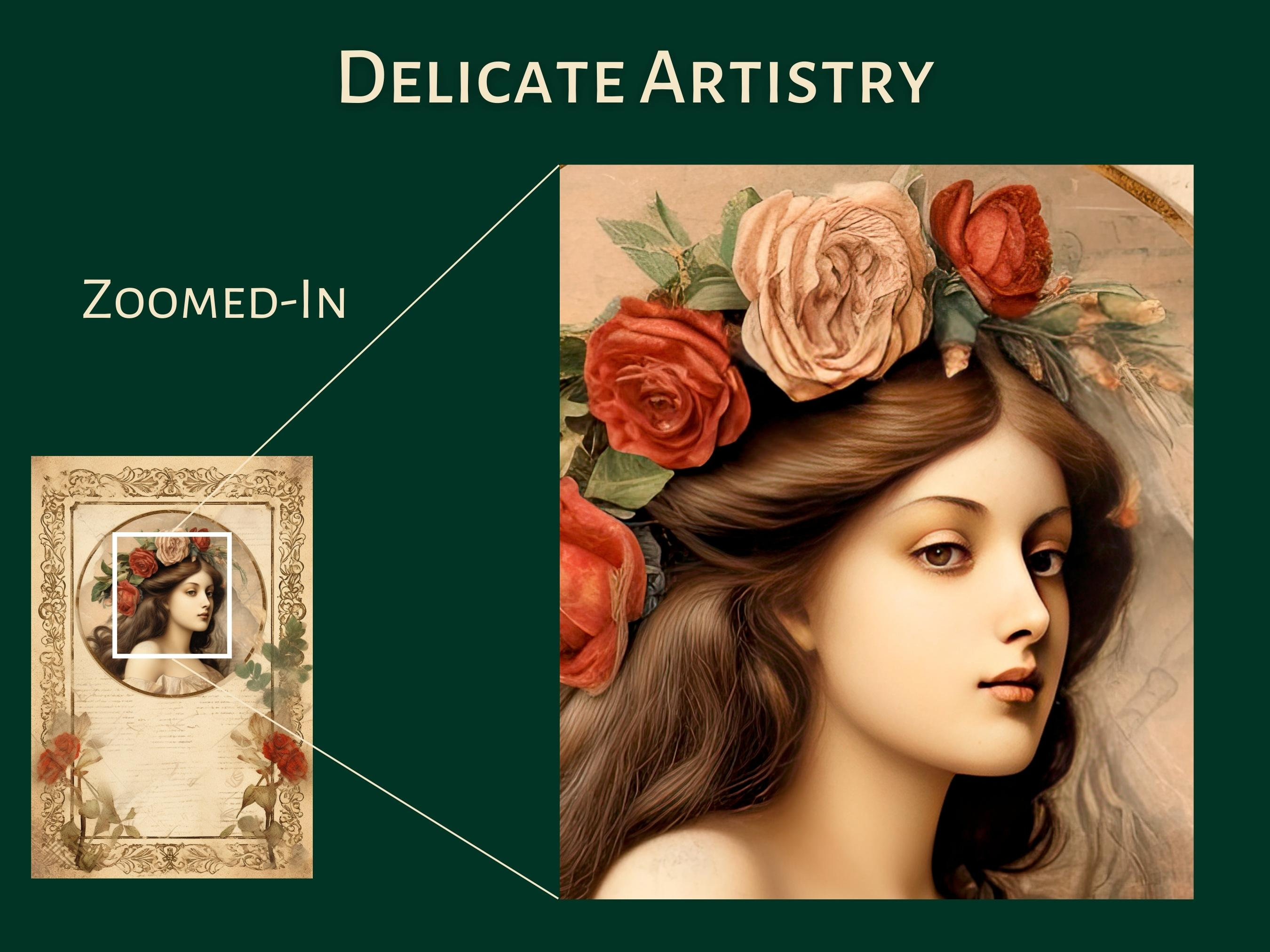 Medieval Illuminated Manuscript Border Vintage Papers Old Floral Frame ...