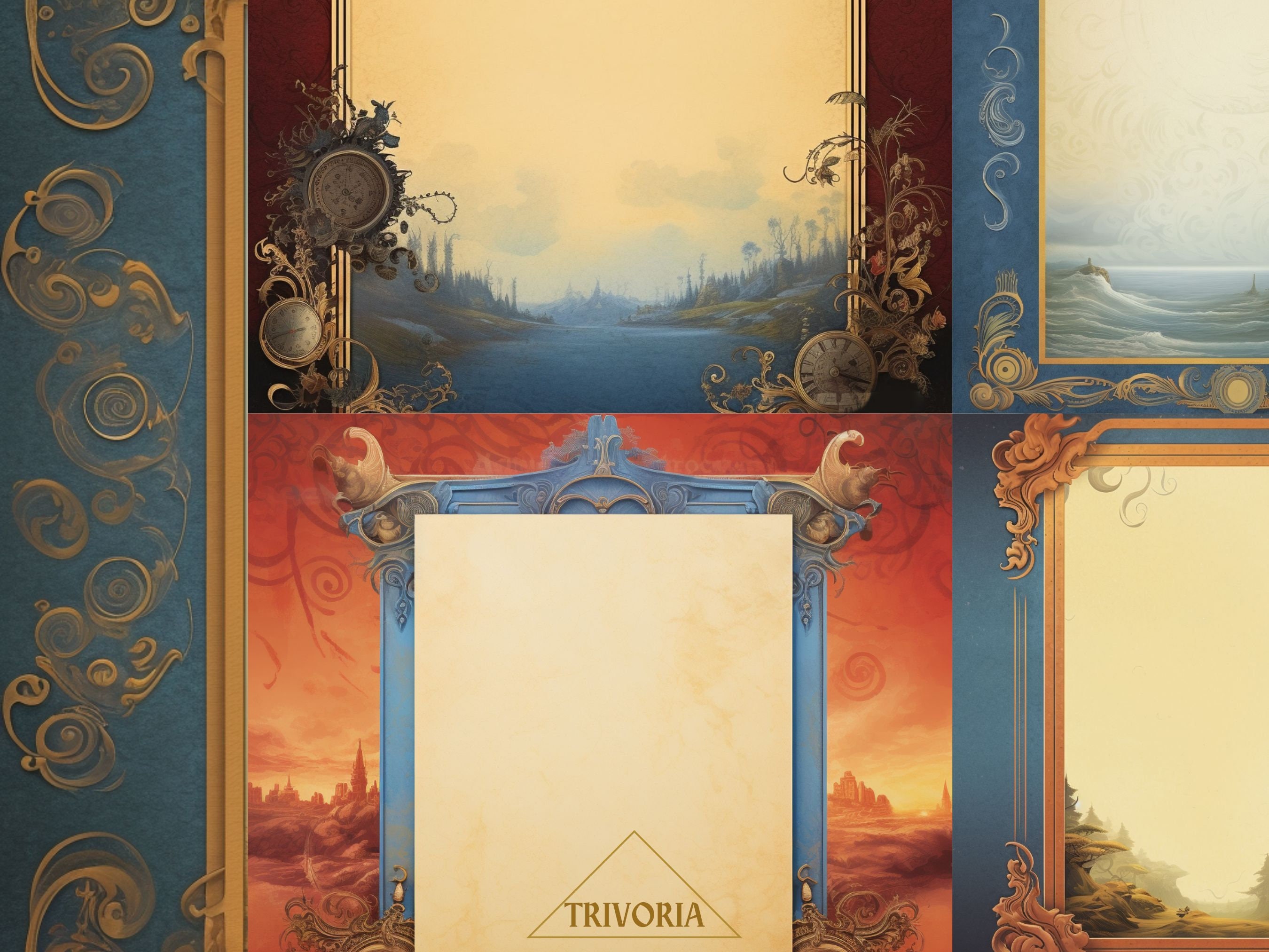 Vintage Medieval Illuminated Border Papers: Art Nouveau, Renaissance ...