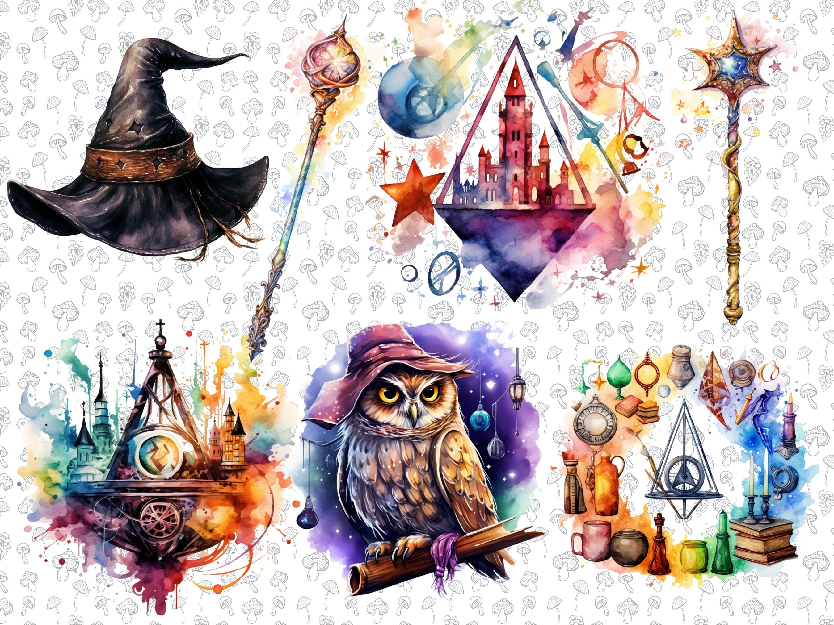 Wizard School PNG Clipart Collection: Witch Wizard PNG, Wands Potions ...