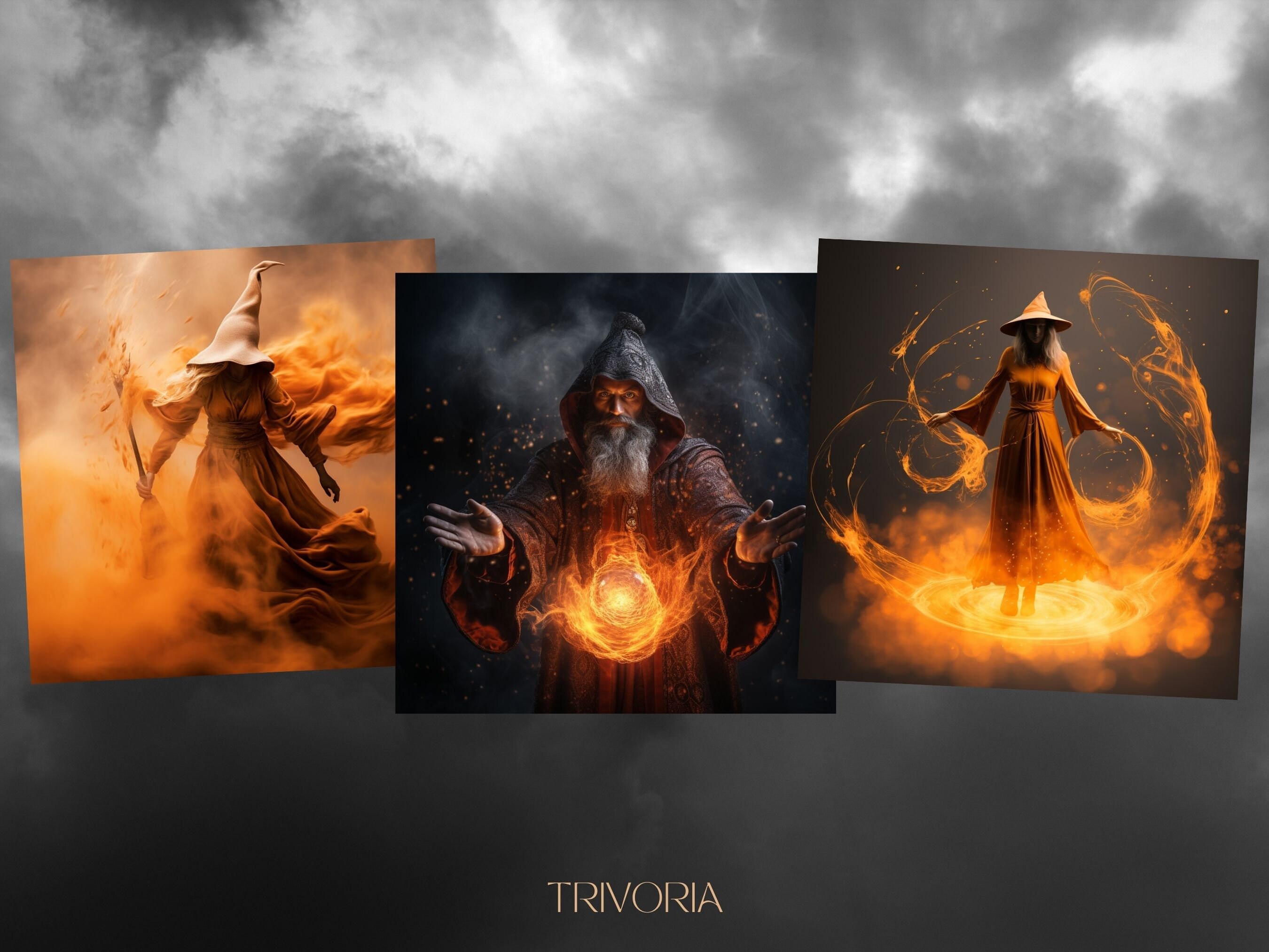 Dark Wizard Digital Bundle: Gothic Fairy Watercolor PNG, Enchanted ...