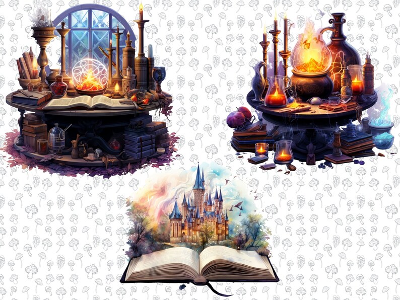 Wizard School PNG Clipart Collection: Witch Wizard PNG, Wands Potions ...