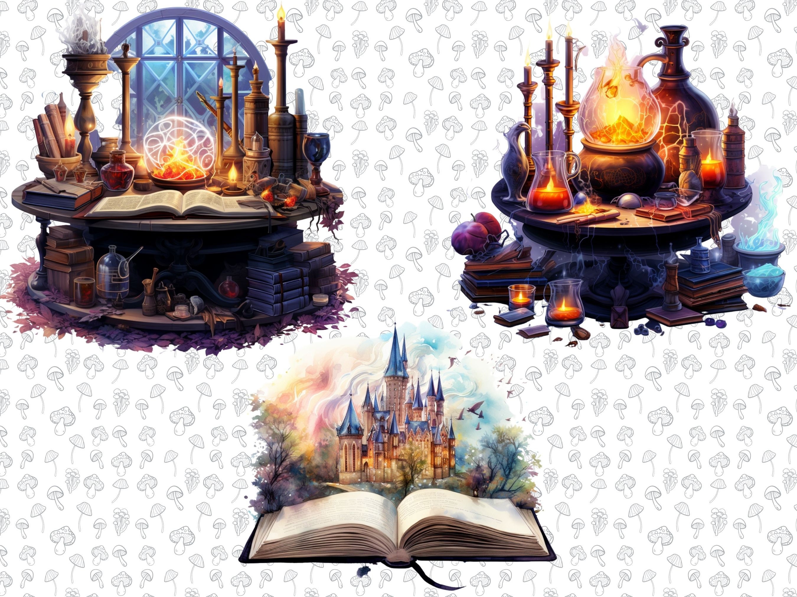 Wizard School PNG Clipart Collection: Witch Wizard PNG, Wands Potions ...