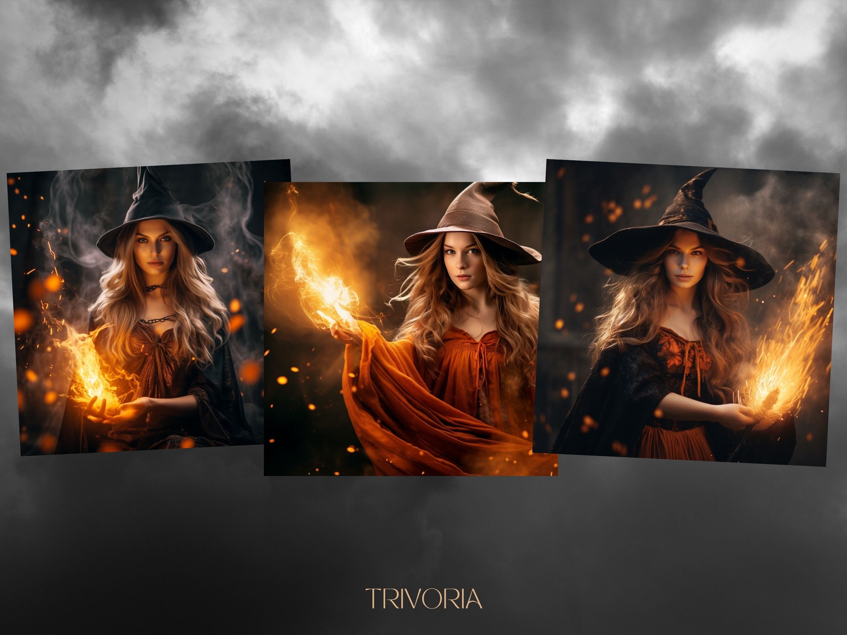 Dark Wizard Digital Bundle: Gothic Fairy Watercolor PNG, Enchanted ...