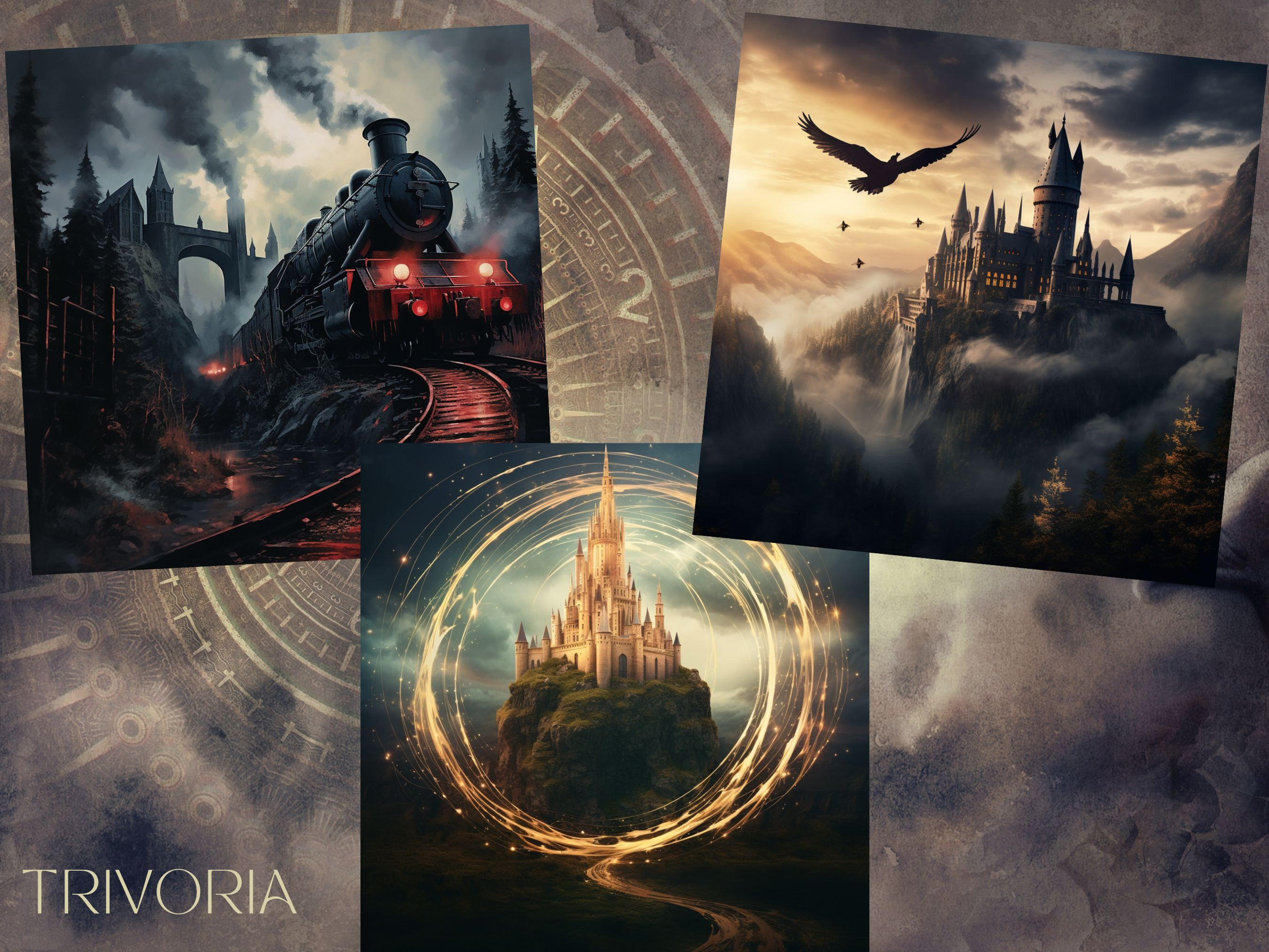 Wizard Academy Digital Paper Collection: Magic School, Wizard Classroom ...