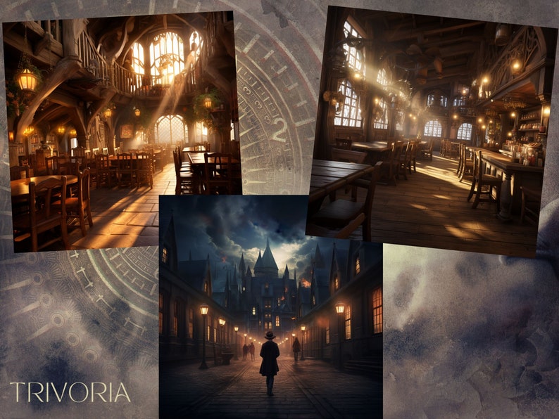 Wizard Academy Digital Paper Collection: Magic School, Wizard Classroom ...