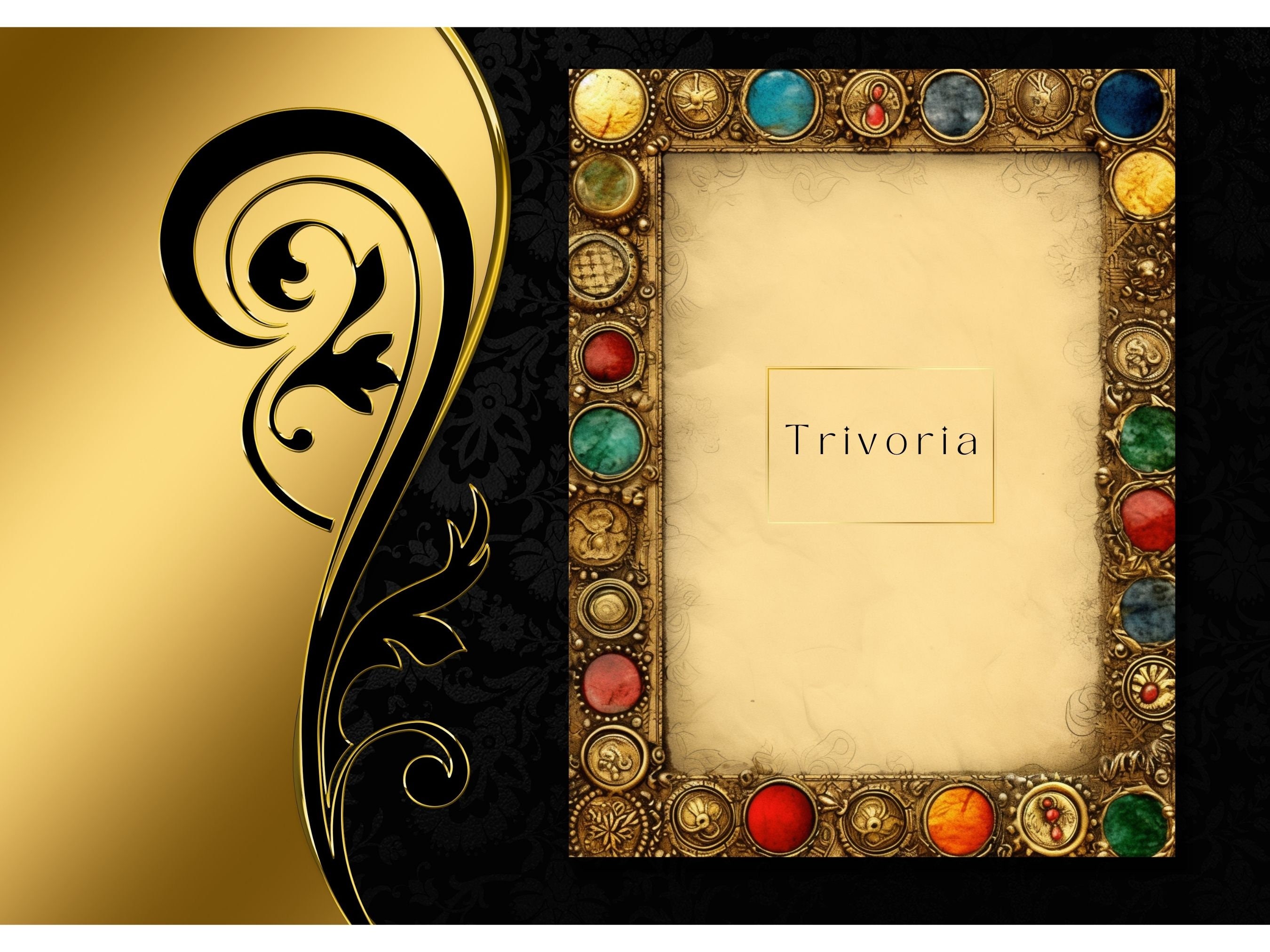 Medieval Mirage Antique Papers, Renaissance Style Art Nouveau ...